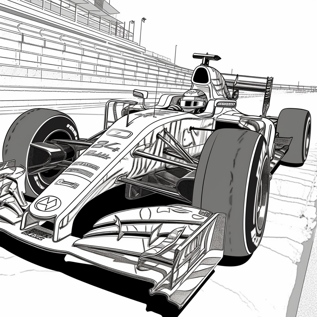 Coloring Art F1 Car - Coloring Art
