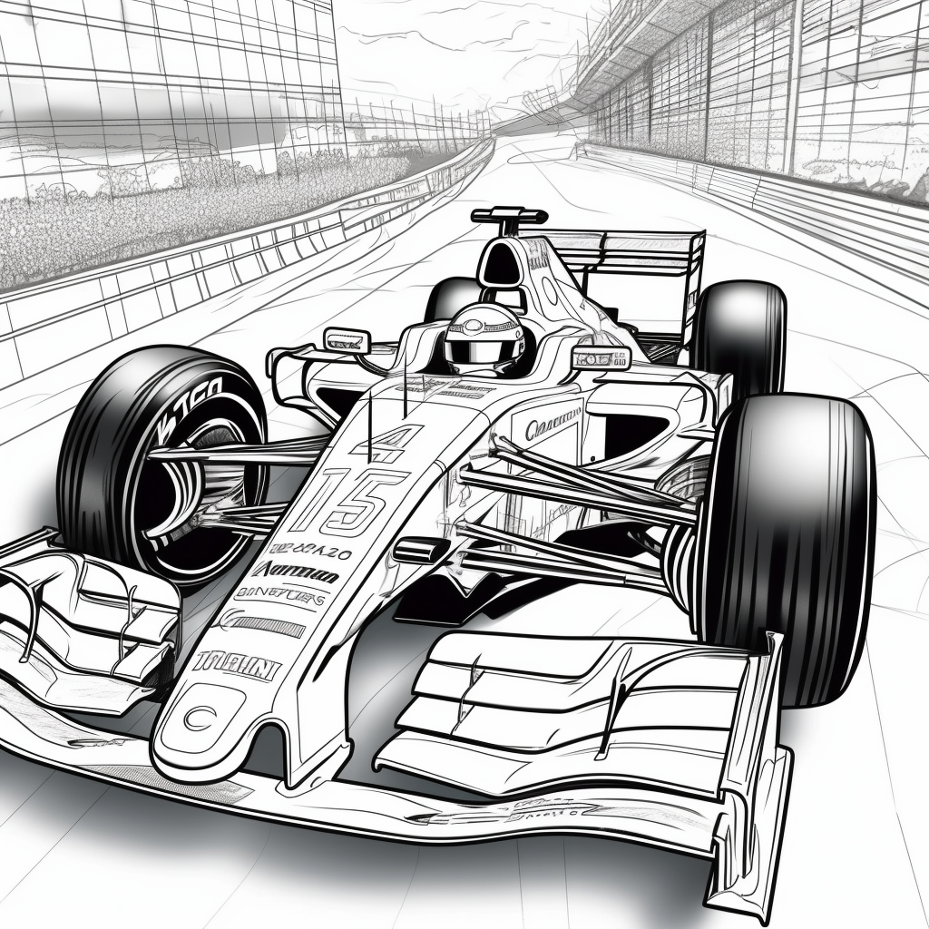 Formula 1 Car - Coloring Art
