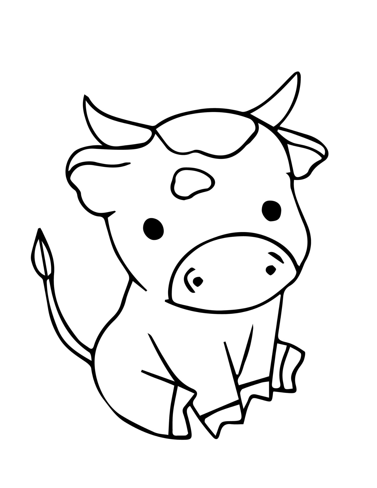 Baby Bull Art - Coloring Art